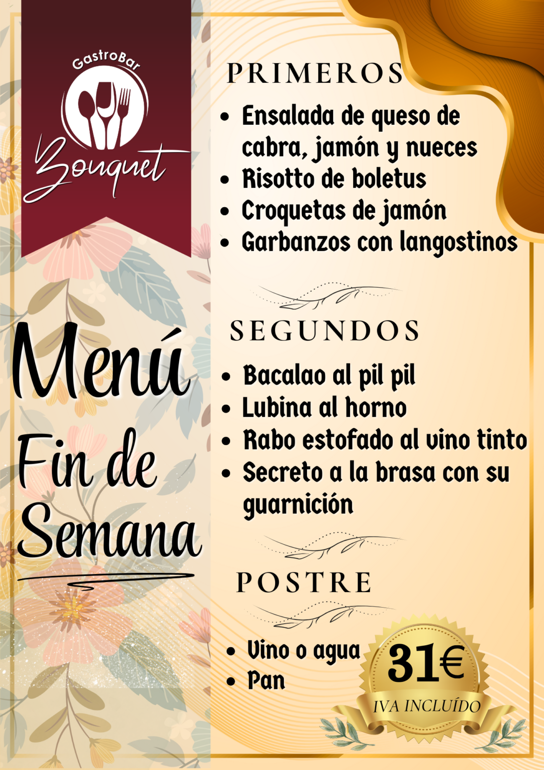 Menús – GASTROBAR BOUQUET